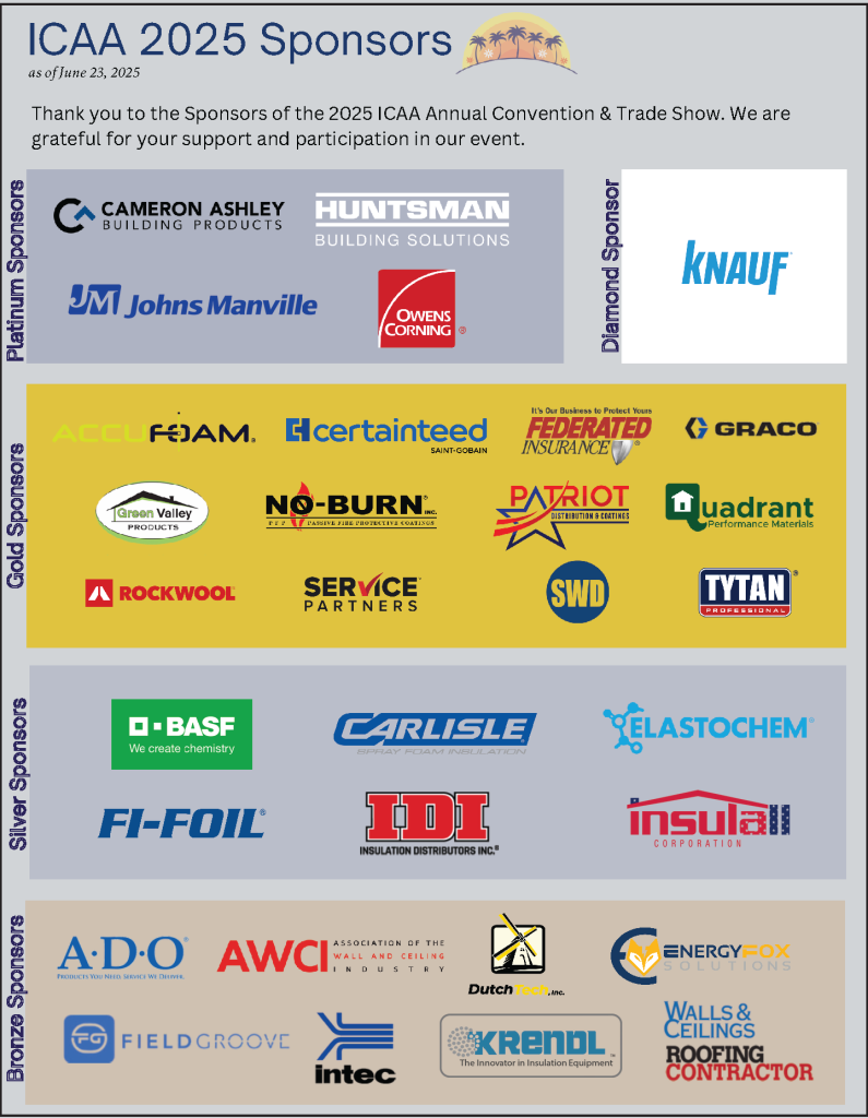 ICAA 2025 - Insulation Contractors Association of America